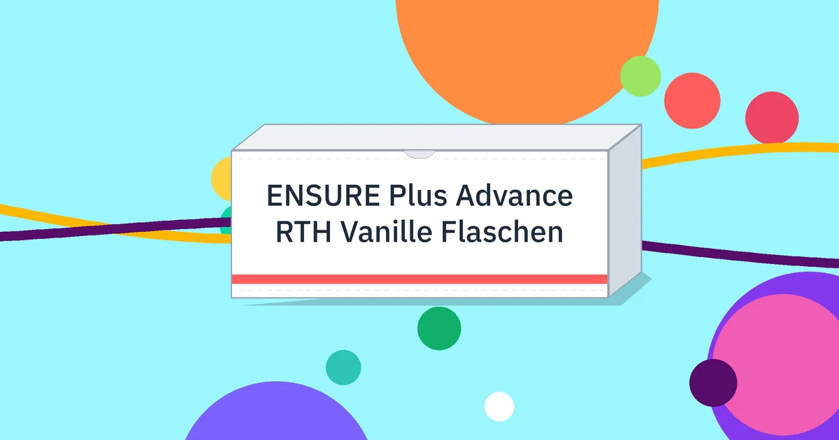 Symbolbild: Packung mit der Aufschrift ENSURE Plus Advance RTH Vanille Flaschen (PZN 17885215) – Verfügbarkeit und Bezug in Apotheken in Frankfurt am Main