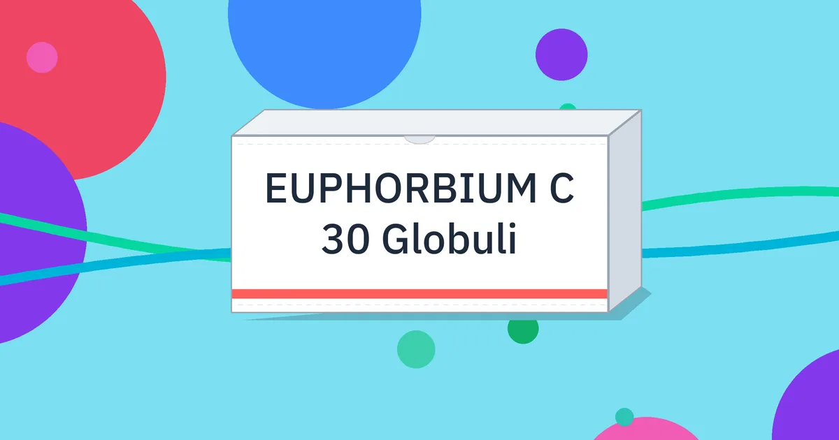 Symbolbild: Packung mit der Aufschrift EUPHORBIUM C 30 Globuli (PZN 04216464) – Verfügbarkeit und Bezug in Apotheken in Frankfurt am Main