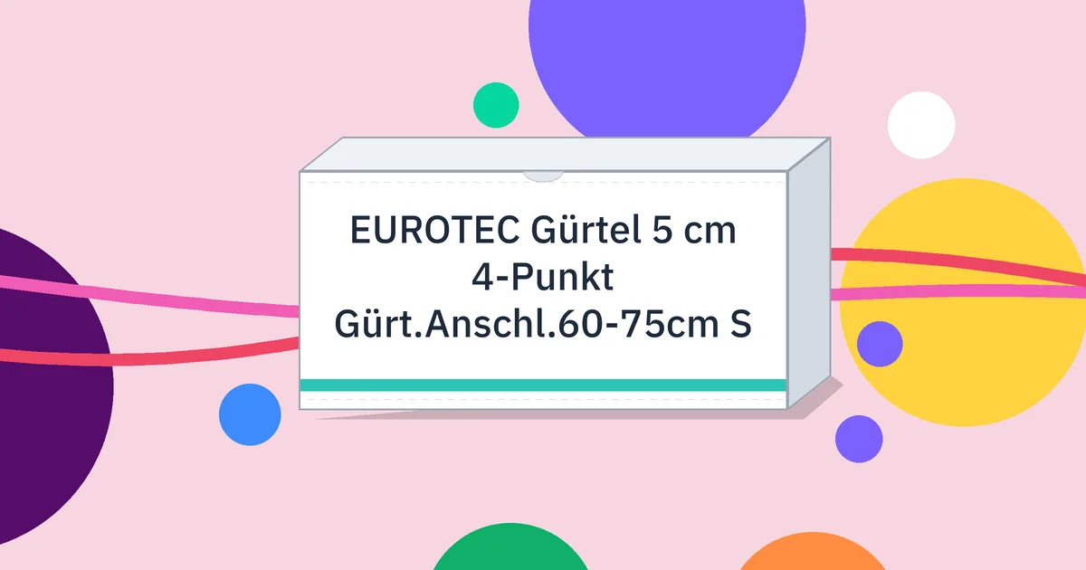 Symbolbild: Packung mit der Aufschrift EUROTEC Gürtel 5 cm 4-Punkt Gürt.Anschl.60-75cm S (PZN 10991440) – Verfügbarkeit und Bezug in Apotheken in Frankfurt am Main