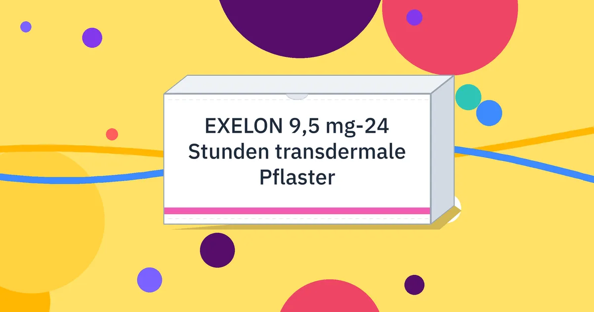 Symbolbild: Packung mit der Aufschrift EXELON 9,5 mg-24 Stunden transdermale Pflaster (PZN 10398713) – Verfügbarkeit und Bezug in Apotheken in Frankfurt am Main