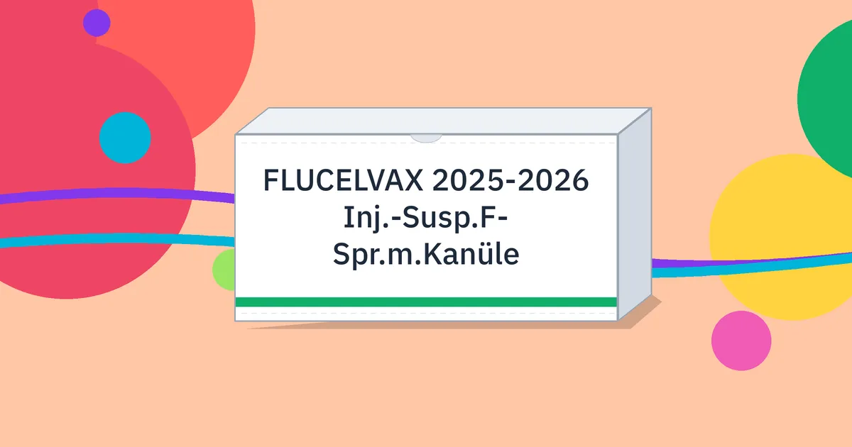 Symbolbild: Packung mit der Aufschrift FLUCELVAX 2025-2026 Inj.-Susp.F-Spr.m.Kanüle (PZN 18681101) – Verfügbarkeit und Bezug in Apotheken in Frankfurt am Main