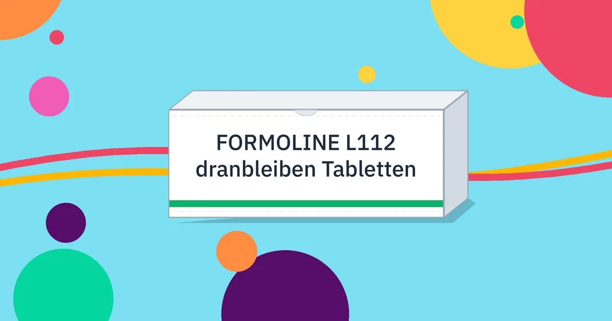 Symbolbild: Packung mit der Aufschrift FORMOLINE L112 dranbleiben Tabletten (PZN 02718724) – Verfügbarkeit und Bezug in Apotheken in Frankfurt am Main