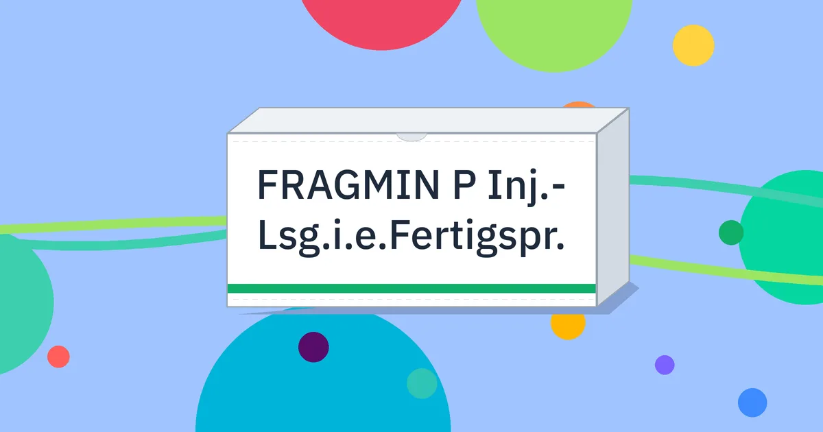 Symbolbild: Packung mit der Aufschrift FRAGMIN P Inj.-Lsg.i.e.Fertigspr. (PZN 01975695) – Verfügbarkeit und Bezug in Apotheken in Frankfurt am Main
