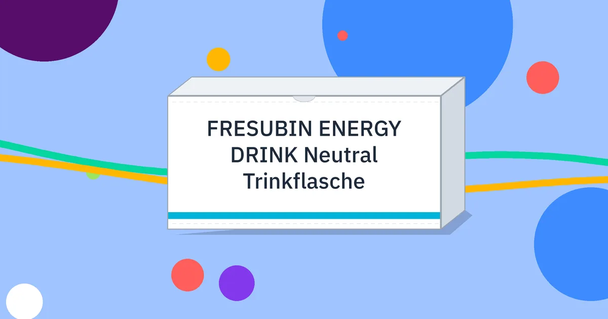 Symbolbild: Packung mit der Aufschrift FRESUBIN ENERGY DRINK Neutral Trinkflasche (PZN 19750471) – Verfügbarkeit und Bezug in Apotheken in Frankfurt am Main