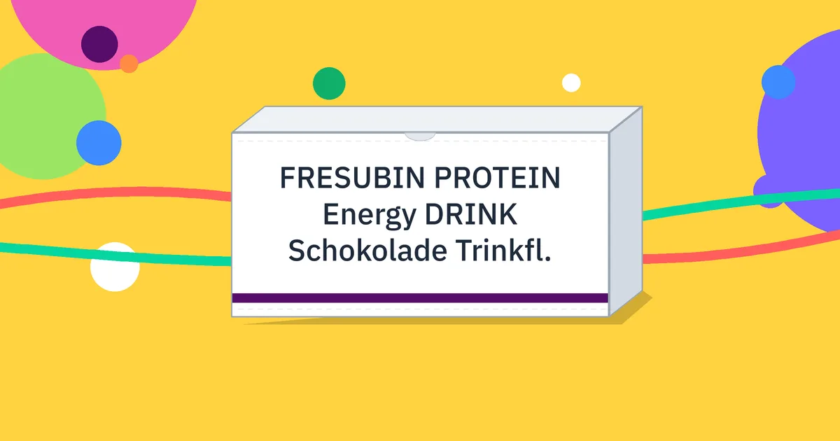 Symbolbild: Packung mit der Aufschrift FRESUBIN PROTEIN Energy DRINK Schokolade Trinkfl. (PZN 20191367) – Verfügbarkeit und Bezug in Apotheken in Frankfurt am Main