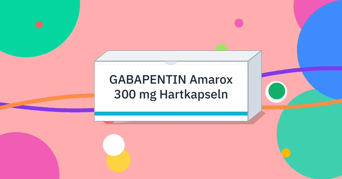 Symbolbild: Packung mit der Aufschrift GABAPENTIN Amarox 300 mg Hartkapseln (PZN 18181858) – Verfügbarkeit und Bezug in Apotheken in Frankfurt am Main