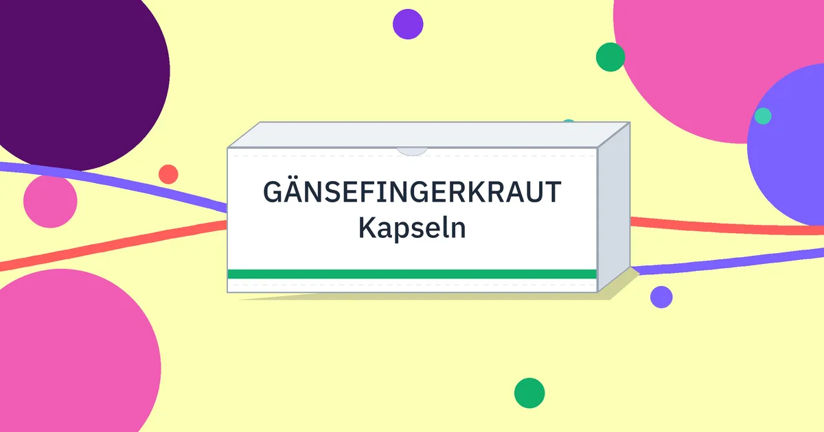 Symbolbild: Packung mit der Aufschrift GÄNSEFINGERKRAUT Kapseln (PZN 06722562) – Verfügbarkeit und Bezug in Apotheken in Frankfurt am Main