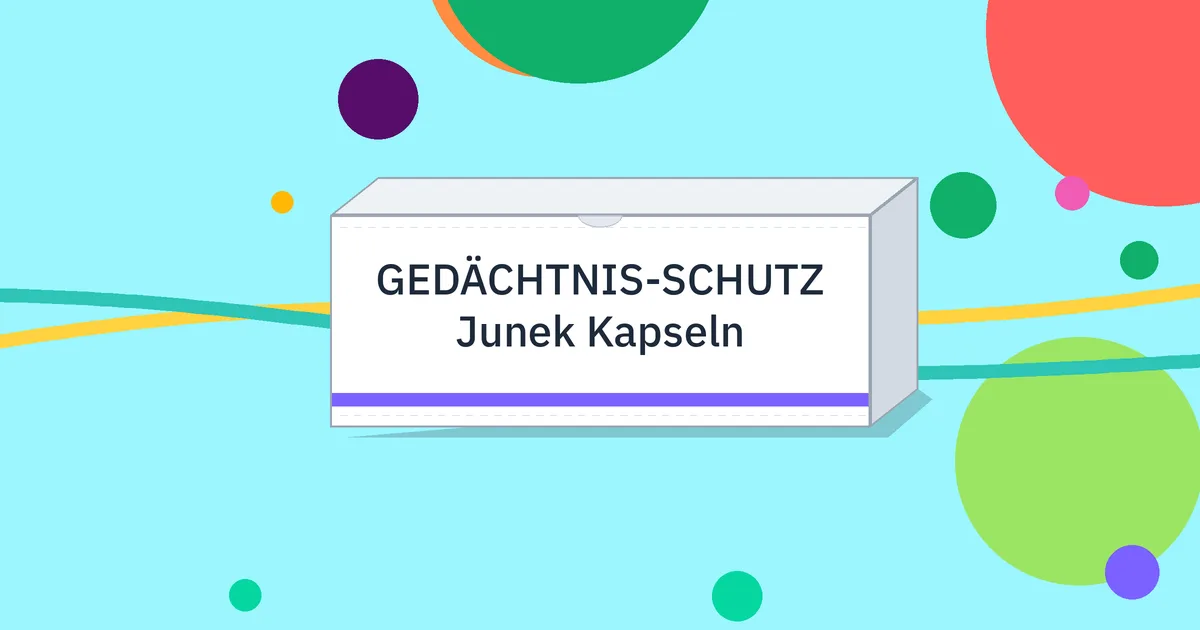 Symbolbild: Packung mit der Aufschrift GEDÄCHTNIS-SCHUTZ Junek Kapseln (PZN 03018911) – Verfügbarkeit und Bezug in Apotheken in Frankfurt am Main