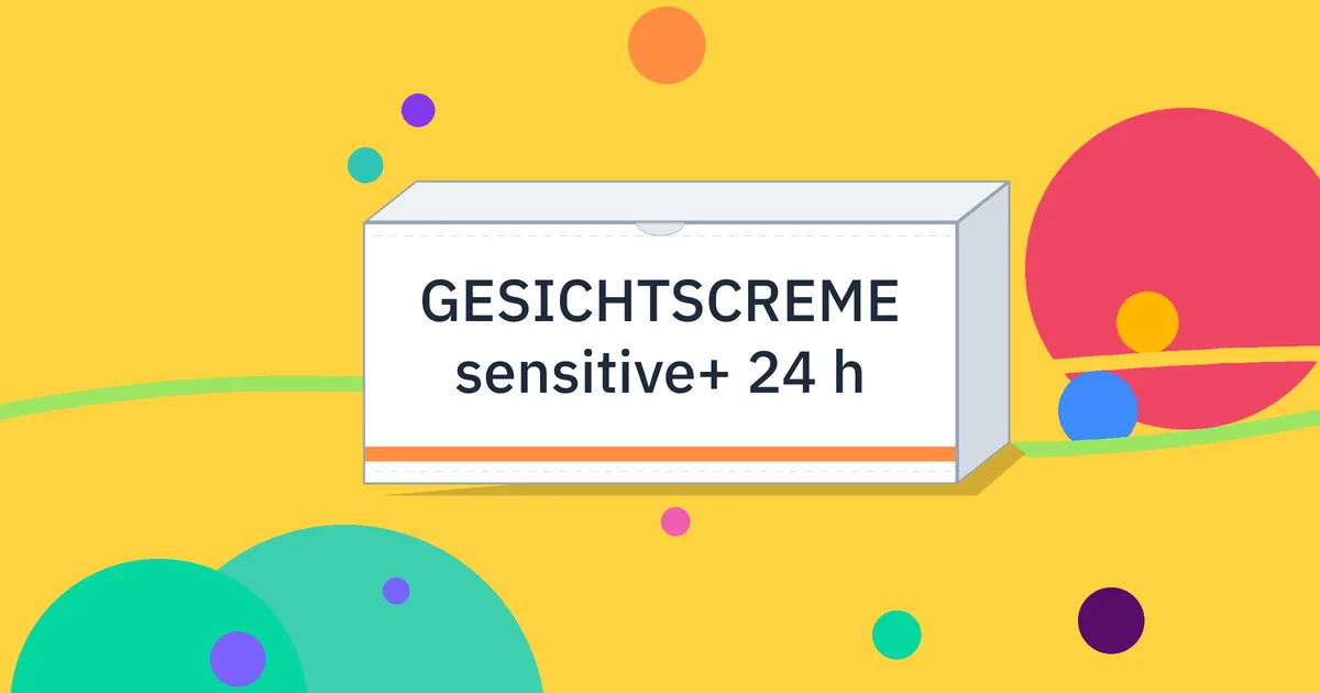 Symbolbild: Packung mit der Aufschrift GESICHTSCREME sensitive+ 24 h (PZN 17428943) – Verfügbarkeit und Bezug in Apotheken in Frankfurt am Main
