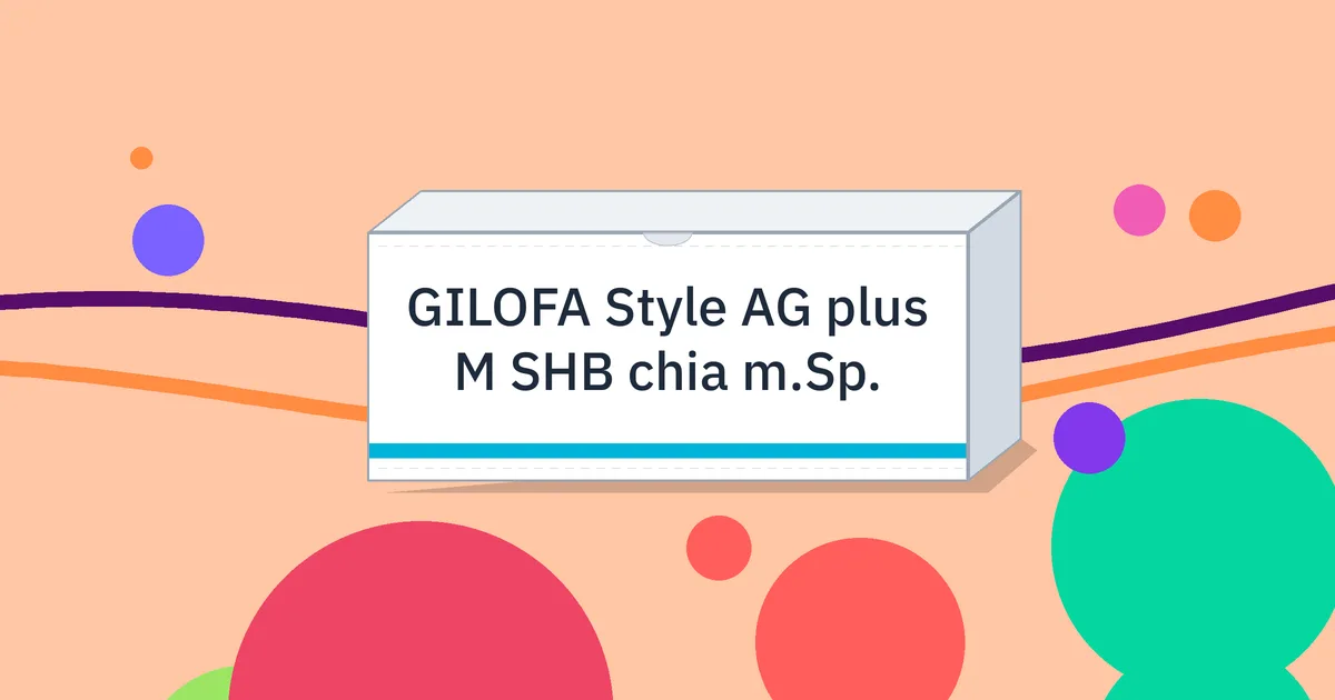 Symbolbild: Packung mit der Aufschrift GILOFA Style AG plus M SHB chia m.Sp. (PZN 16727796) – Verfügbarkeit und Bezug in Apotheken in Frankfurt am Main