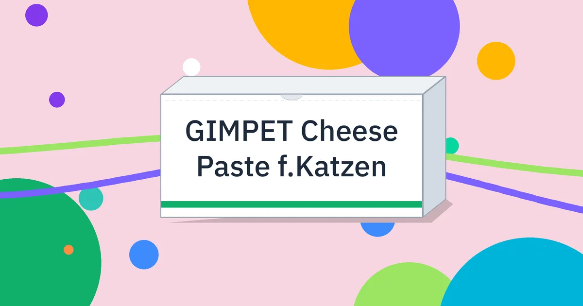 Symbolbild: Packung mit der Aufschrift GIMPET Cheese Paste f.Katzen (PZN 10348715) – Verfügbarkeit und Bezug in Apotheken in Frankfurt am Main