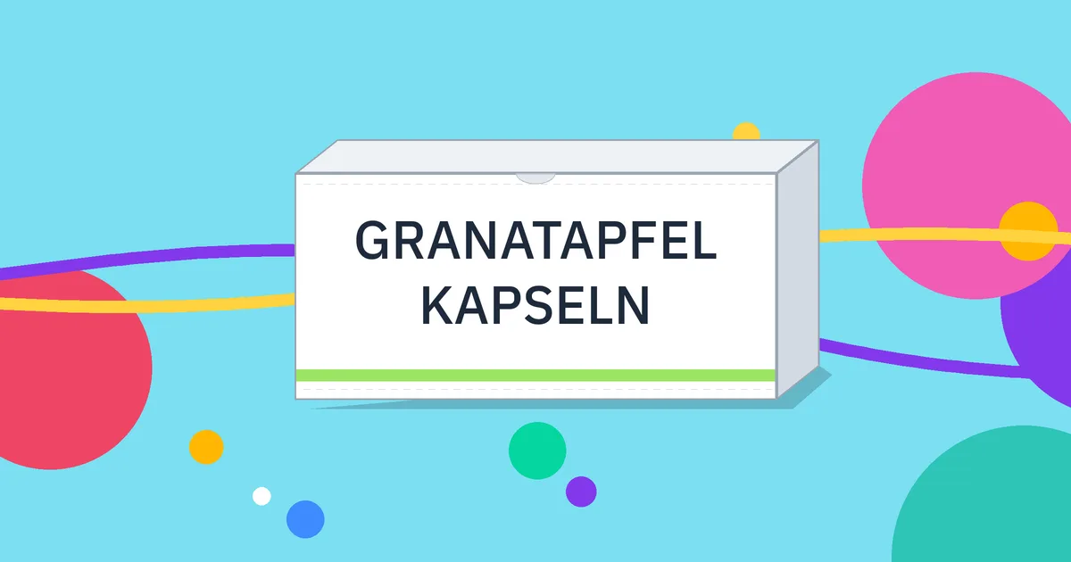 Symbolbild: Packung mit der Aufschrift GRANATAPFEL KAPSELN (PZN 02165685) – Verfügbarkeit und Bezug in Apotheken in Frankfurt am Main