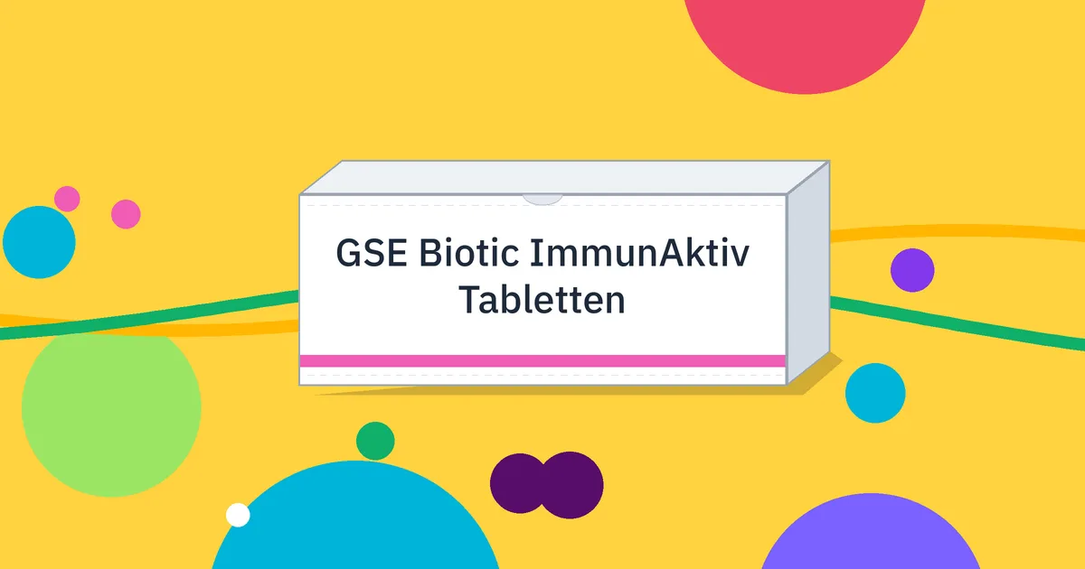 Symbolbild: Packung mit der Aufschrift GSE Biotic ImmunAktiv Tabletten (PZN 18135634) – Verfügbarkeit und Bezug in Apotheken in Frankfurt am Main