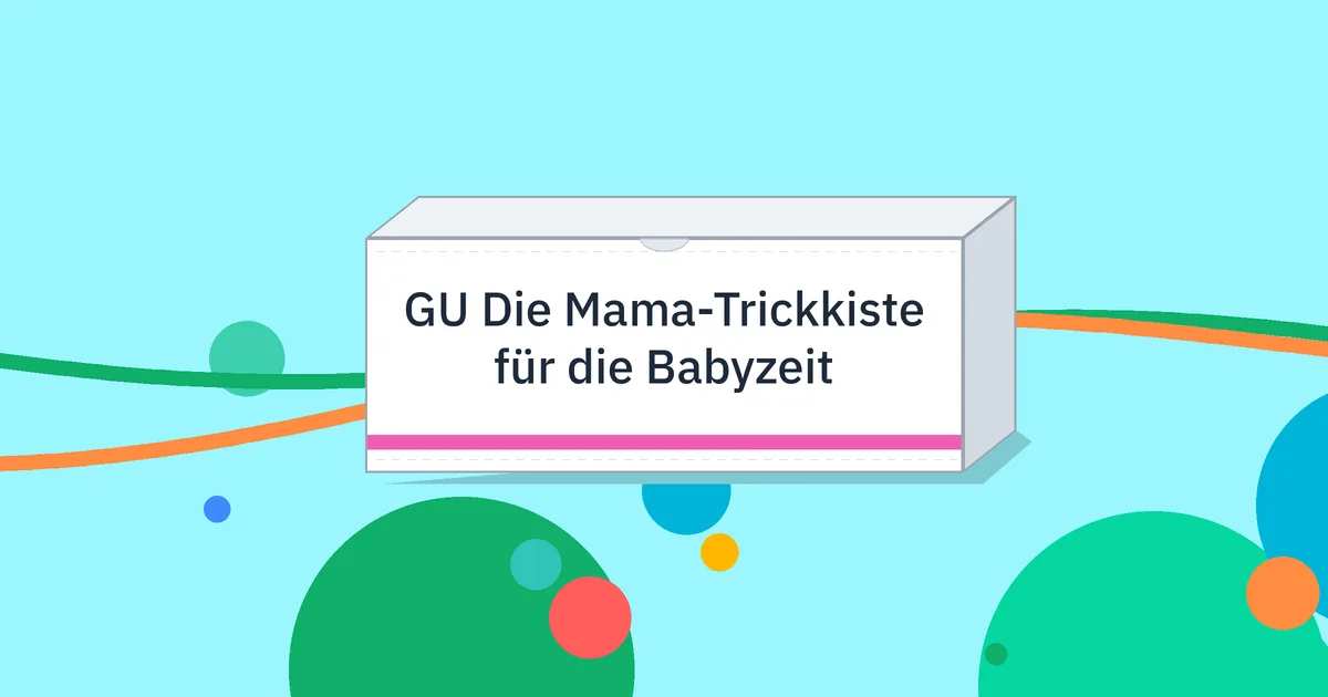 Symbolbild: Packung mit der Aufschrift GU Die Mama-Trickkiste für die Babyzeit (PZN 11288872) – Verfügbarkeit und Bezug in Apotheken in Frankfurt am Main