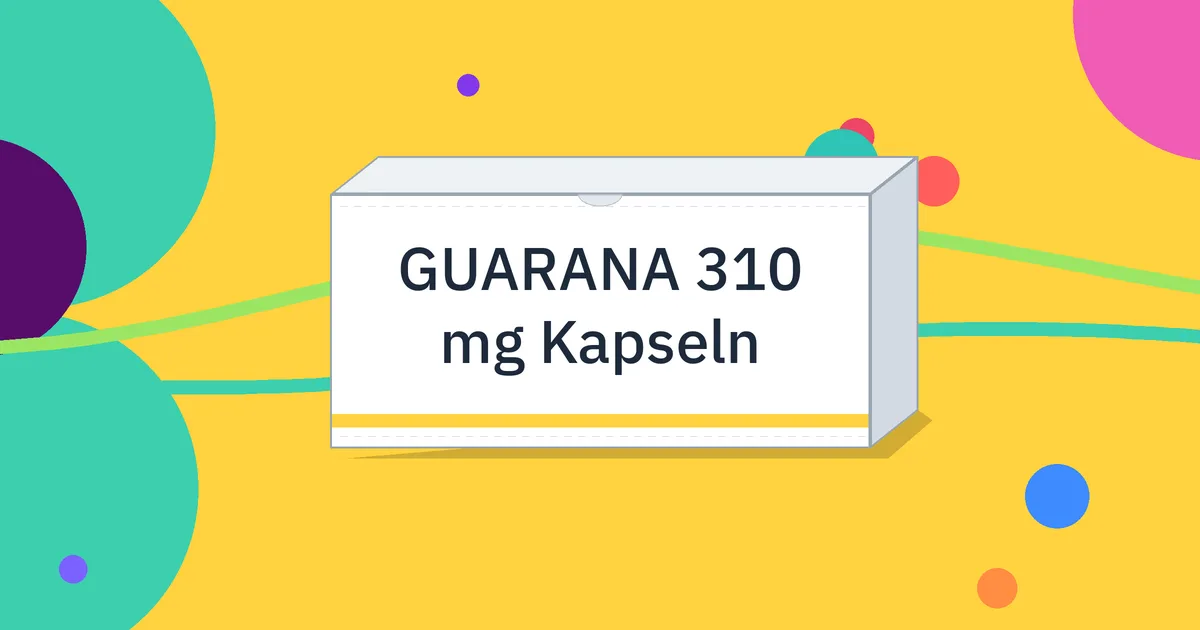 Symbolbild: Packung mit der Aufschrift GUARANA 310 mg Kapseln (PZN 18216002) – Verfügbarkeit und Bezug in Apotheken in Frankfurt am Main