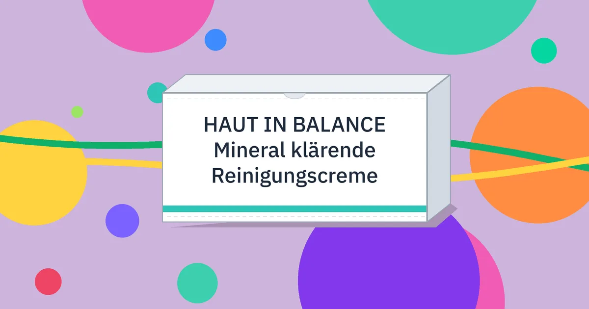 Symbolbild: Packung mit der Aufschrift HAUT IN BALANCE Mineral klärende Reinigungscreme (PZN 07698179) – Verfügbarkeit und Bezug in Apotheken in Frankfurt am Main