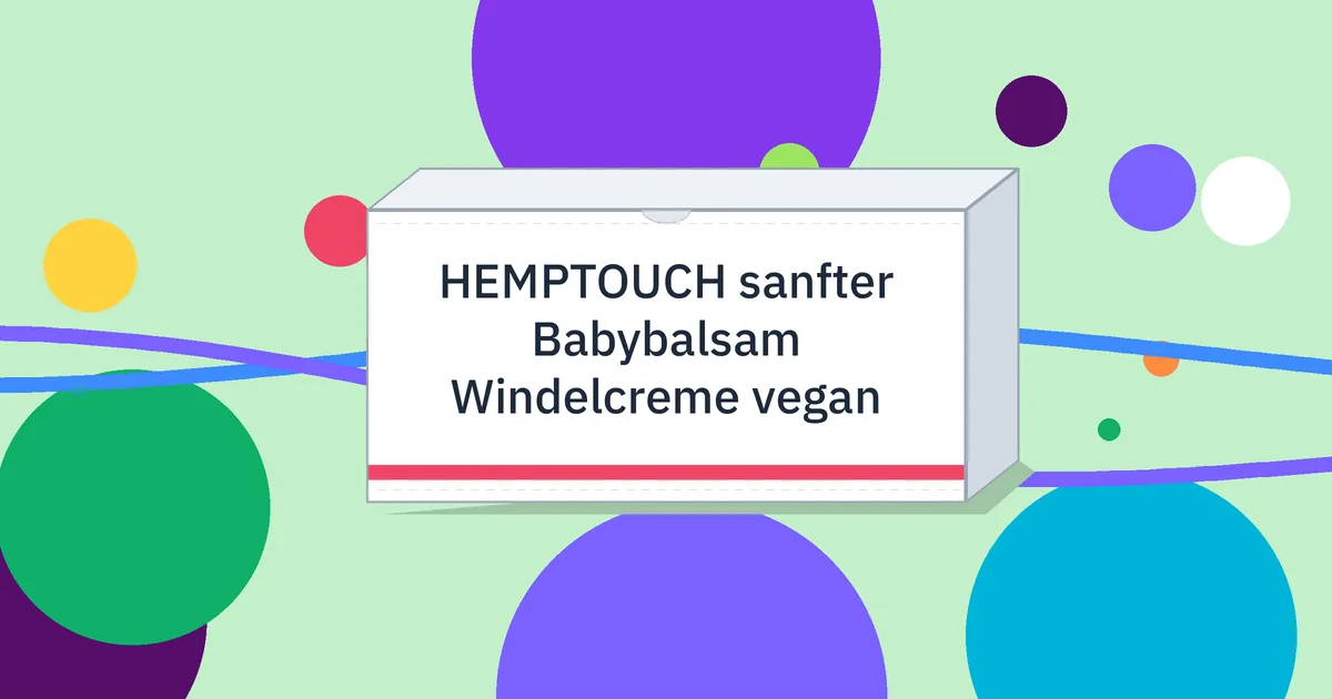 Symbolbild: Packung mit der Aufschrift HEMPTOUCH sanfter Babybalsam Windelcreme vegan (PZN 19823709) – Verfügbarkeit und Bezug in Apotheken in Frankfurt am Main