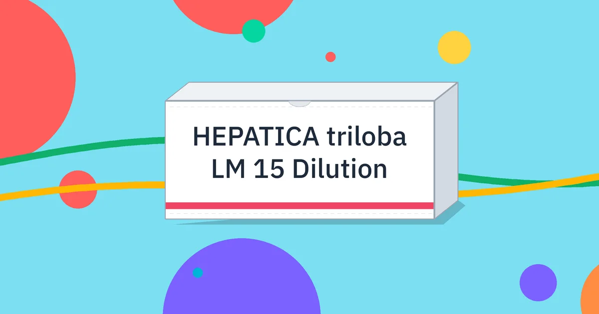 Symbolbild: Packung mit der Aufschrift HEPATICA triloba LM 15 Dilution (PZN 13552149) – Verfügbarkeit und Bezug in Apotheken in Frankfurt am Main