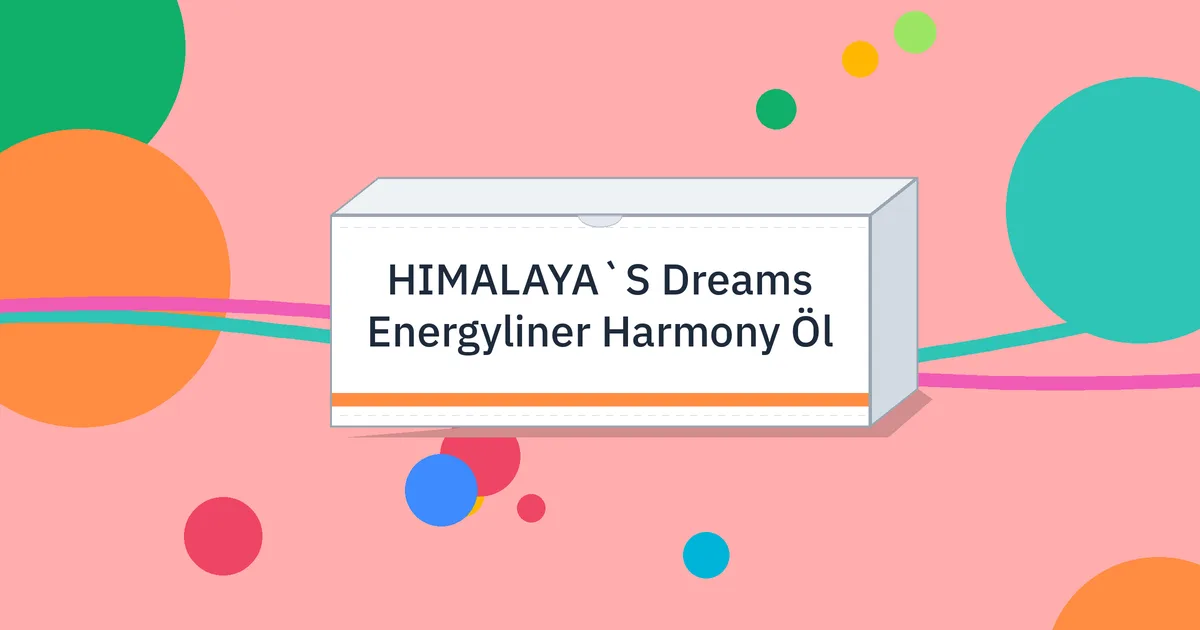 Symbolbild: Packung mit der Aufschrift HIMALAYA`S Dreams Energyliner Harmony Öl (PZN 18204588) – Verfügbarkeit und Bezug in Apotheken in Frankfurt am Main
