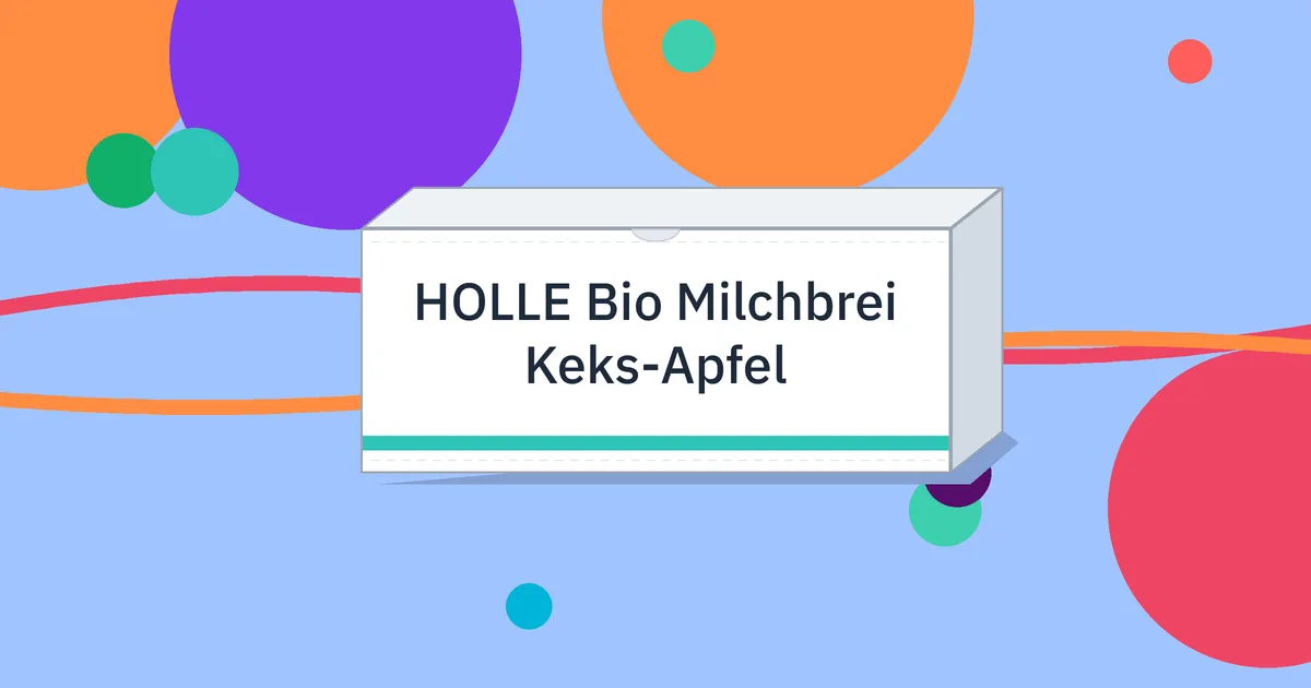Symbolbild: Packung mit der Aufschrift HOLLE Bio Milchbrei Keks-Apfel (PZN 19178048) – Verfügbarkeit und Bezug in Apotheken in Frankfurt am Main