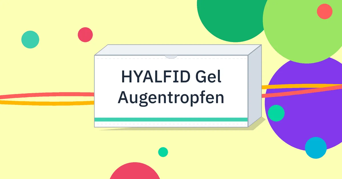Symbolbild: Packung mit der Aufschrift HYALFID Gel Augentropfen (PZN 15408014) – Verfügbarkeit und Bezug in Apotheken in Frankfurt am Main
