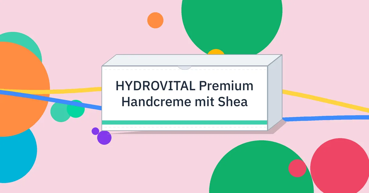 Symbolbild: Packung mit der Aufschrift HYDROVITAL Premium Handcreme mit Shea (PZN 18207374) – Verfügbarkeit und Bezug in Apotheken in Frankfurt am Main