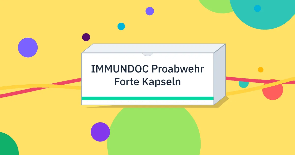 Symbolbild: Packung mit der Aufschrift IMMUNDOC Proabwehr Forte Kapseln (PZN 13974525) – Verfügbarkeit und Bezug in Apotheken in Frankfurt am Main