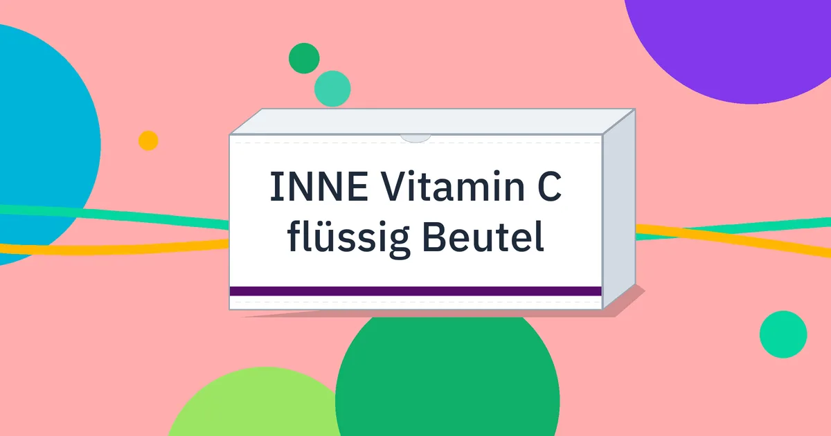 Symbolbild: Packung mit der Aufschrift INNE Vitamin C flüssig Beutel (PZN 17997807) – Verfügbarkeit und Bezug in Apotheken in Frankfurt am Main