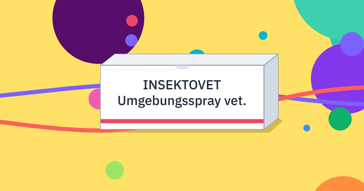 Symbolbild: Packung mit der Aufschrift INSEKTOVET Umgebungsspray vet. (PZN 10974559) – Verfügbarkeit und Bezug in Apotheken in Frankfurt am Main