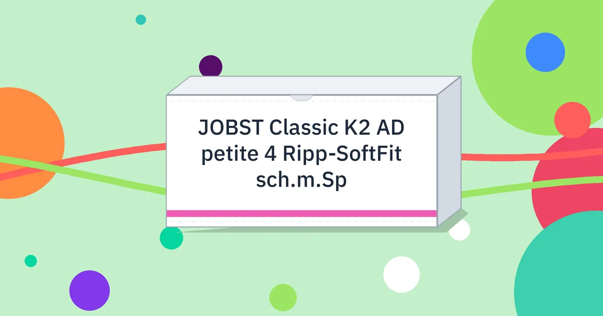Symbolbild: Packung mit der Aufschrift JOBST Classic K2 AD petite 4 Ripp-SoftFit sch.m.Sp (PZN 14223011) – Verfügbarkeit und Bezug in Apotheken in Frankfurt am Main