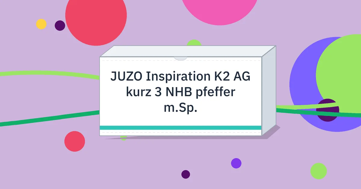 Symbolbild: Packung mit der Aufschrift JUZO Inspiration K2 AG kurz 3 NHB pfeffer m.Sp. (PZN 14921809) – Verfügbarkeit und Bezug in Apotheken in Frankfurt am Main