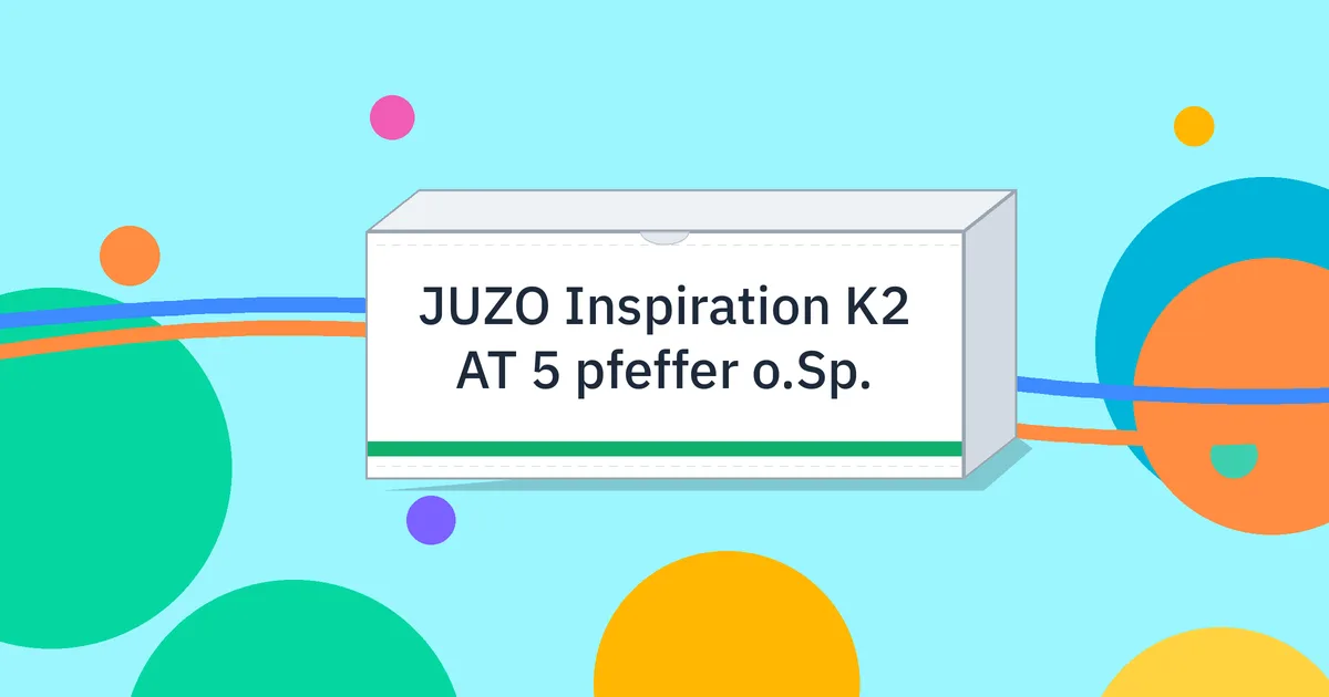 Symbolbild: Packung mit der Aufschrift JUZO Inspiration K2 AT 5 pfeffer o.Sp. (PZN 14926876) – Verfügbarkeit und Bezug in Apotheken in Frankfurt am Main