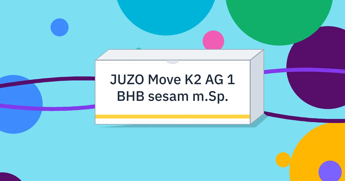 Symbolbild: Packung mit der Aufschrift JUZO Move K2 AG 1 BHB sesam m.Sp. (PZN 18524241) – Verfügbarkeit und Bezug in Apotheken in Frankfurt am Main