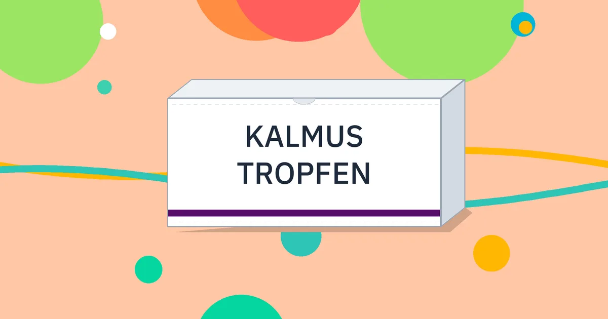Symbolbild: Packung mit der Aufschrift KALMUS TROPFEN (PZN 11052483) – Verfügbarkeit und Bezug in Apotheken in Frankfurt am Main