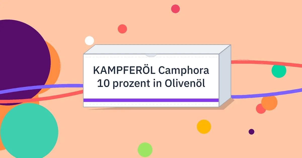 Symbolbild: Packung mit der Aufschrift KAMPFERÖL Camphora 10 prozent in Olivenöl (PZN 18432160) – Verfügbarkeit und Bezug in Apotheken in Frankfurt am Main
