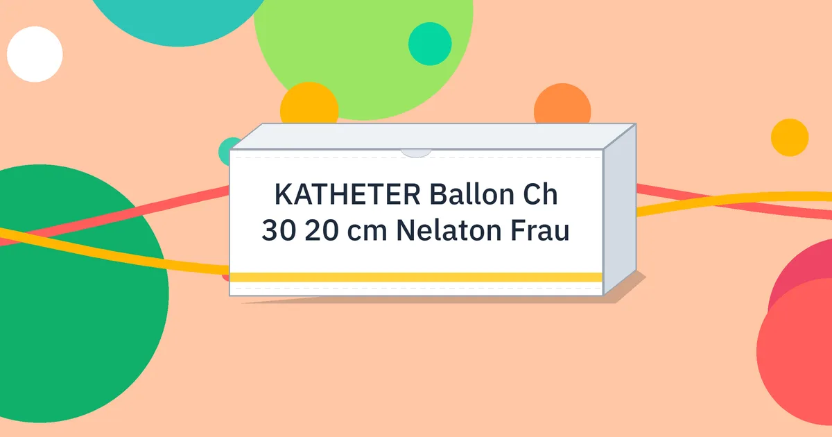 Symbolbild: Packung mit der Aufschrift KATHETER Ballon Ch 30 20 cm Nelaton Frau (PZN 01966035) – Verfügbarkeit und Bezug in Apotheken in Frankfurt am Main