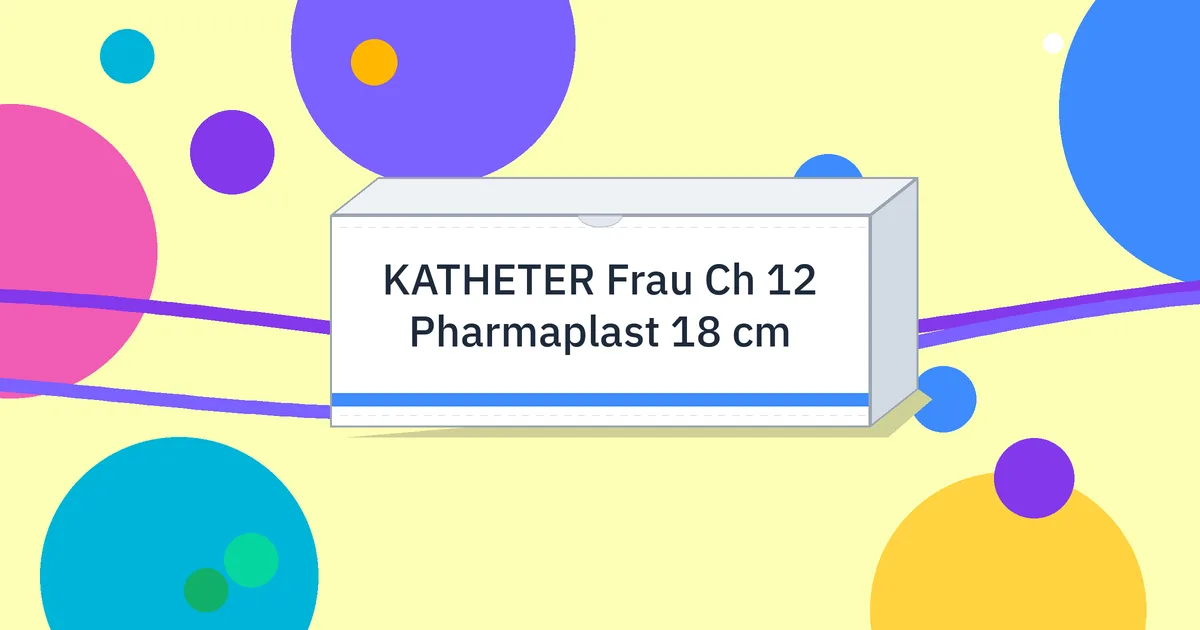 Symbolbild: Packung mit der Aufschrift KATHETER Frau Ch 12 Pharmaplast 18 cm (PZN 00879860) – Verfügbarkeit und Bezug in Apotheken in Frankfurt am Main