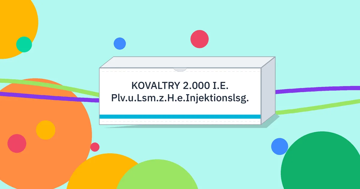 Symbolbild: Packung mit der Aufschrift KOVALTRY 2.000 I.E. Plv.u.Lsm.z.H.e.Injektionslsg. (PZN 17167951) – Verfügbarkeit und Bezug in Apotheken in Frankfurt am Main