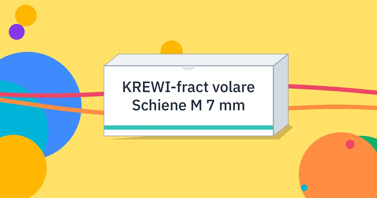 Symbolbild: Packung mit der Aufschrift KREWI-fract volare Schiene M 7 mm (PZN 17300953) – Verfügbarkeit und Bezug in Apotheken in Frankfurt am Main