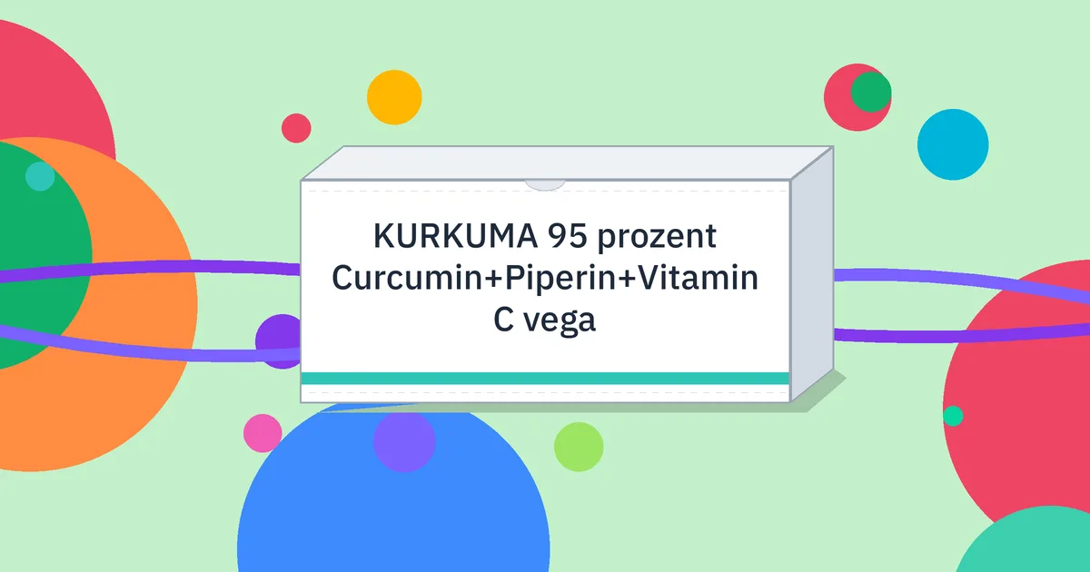 Symbolbild: Packung mit der Aufschrift KURKUMA 95 prozent Curcumin+Piperin+Vitamin C vega (PZN 19680747) – Verfügbarkeit und Bezug in Apotheken in Frankfurt am Main