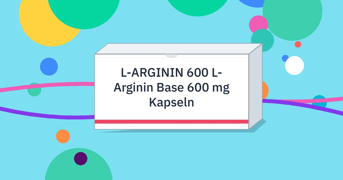 Symbolbild: Packung mit der Aufschrift L-ARGININ 600 L-Arginin Base 600 mg Kapseln (PZN 17309517) – Verfügbarkeit und Bezug in Apotheken in Frankfurt am Main