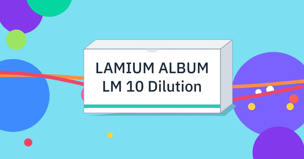 Symbolbild: Packung mit der Aufschrift LAMIUM ALBUM LM 10 Dilution (PZN 13521717) – Verfügbarkeit und Bezug in Apotheken in Frankfurt am Main
