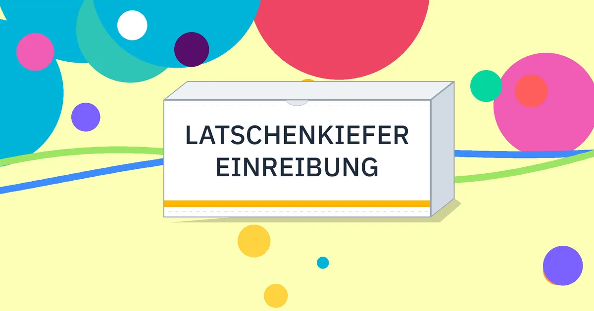 Symbolbild: Packung mit der Aufschrift LATSCHENKIEFER EINREIBUNG (PZN 01545322) – Verfügbarkeit und Bezug in Apotheken in Frankfurt am Main