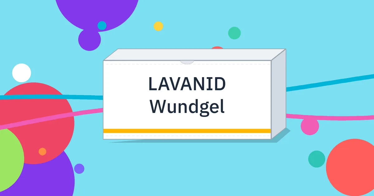 Symbolbild: Packung mit der Aufschrift LAVANID Wundgel (PZN 11586687) – Verfügbarkeit und Bezug in Apotheken in Frankfurt am Main