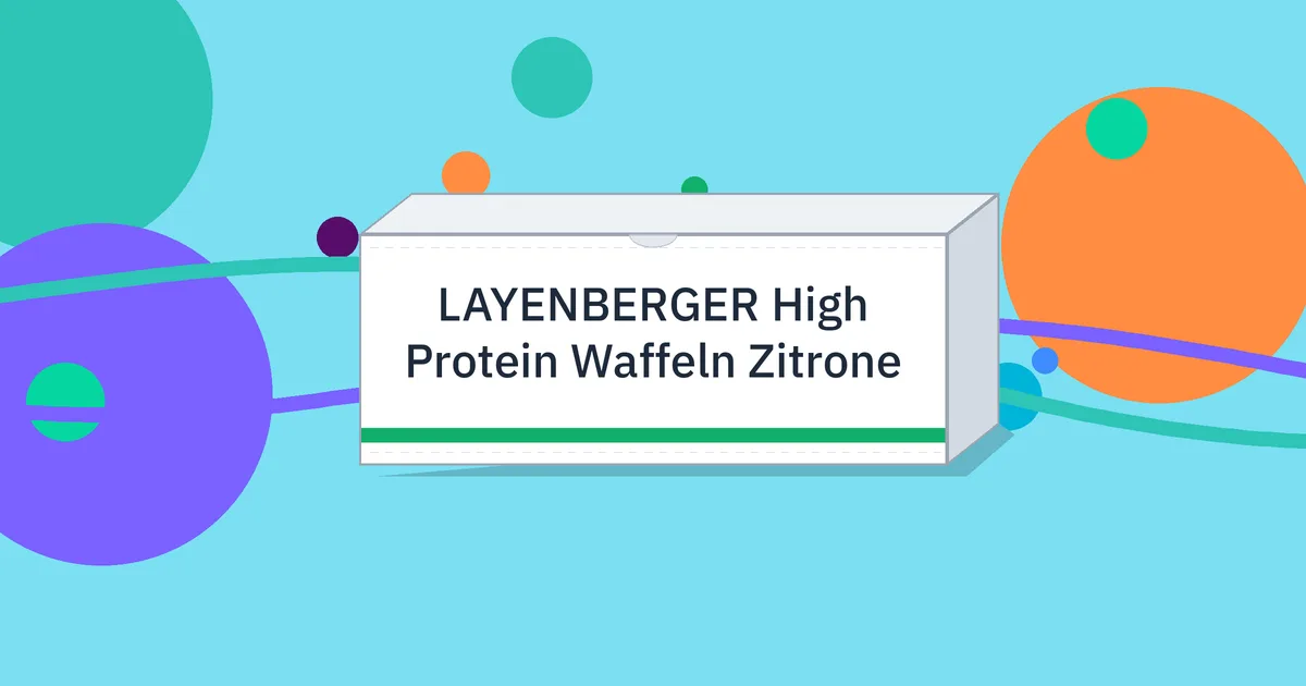 Symbolbild: Packung mit der Aufschrift LAYENBERGER High Protein Waffeln Zitrone (PZN 16120835) – Verfügbarkeit und Bezug in Apotheken in Frankfurt am Main