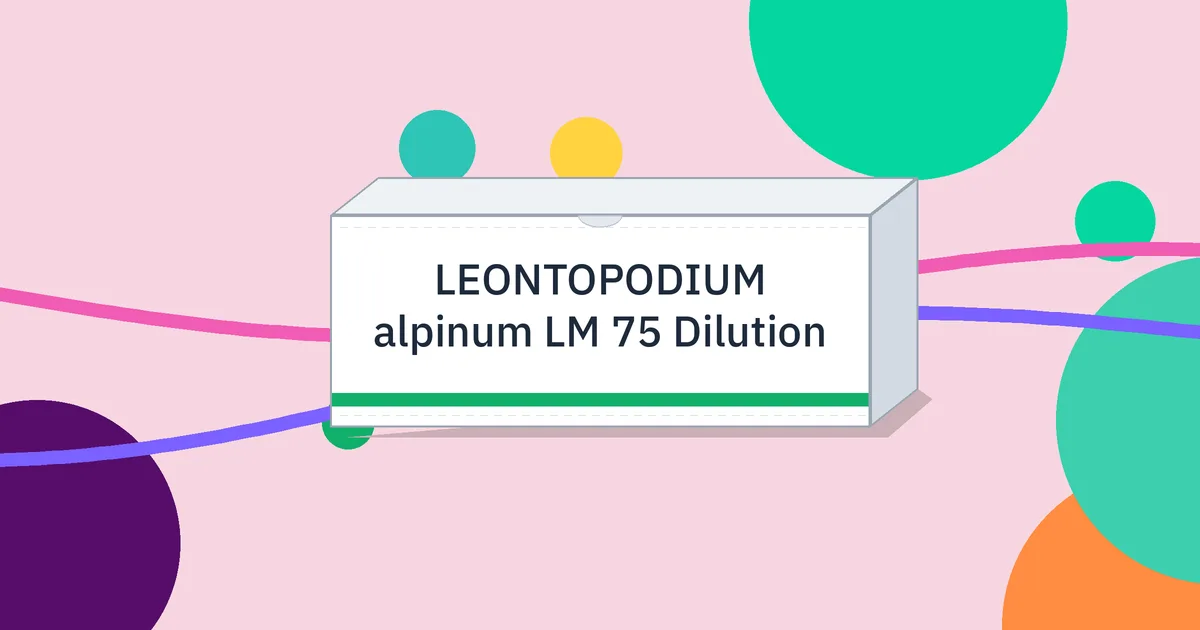 Symbolbild: Packung mit der Aufschrift LEONTOPODIUM alpinum LM 75 Dilution (PZN 13525690) – Verfügbarkeit und Bezug in Apotheken in Frankfurt am Main