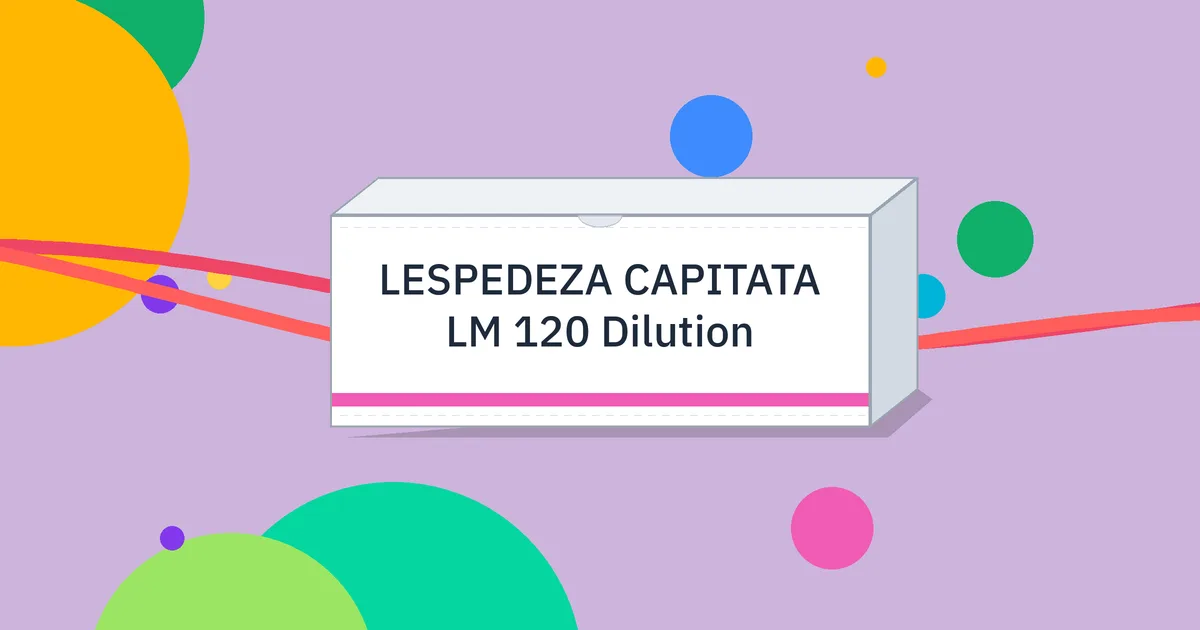 Symbolbild: Packung mit der Aufschrift LESPEDEZA CAPITATA LM 120 Dilution (PZN 13527619) – Verfügbarkeit und Bezug in Apotheken in Frankfurt am Main