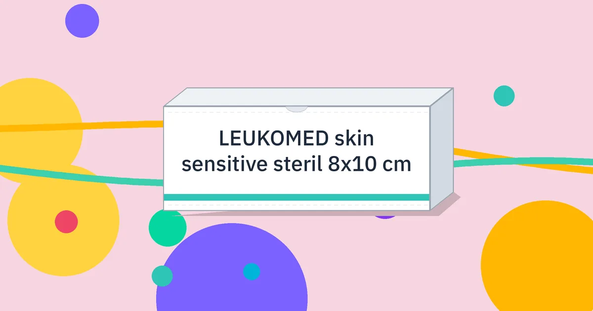 Symbolbild: Packung mit der Aufschrift LEUKOMED skin sensitive steril 8x10 cm (PZN 18730058) – Verfügbarkeit und Bezug in Apotheken in Frankfurt am Main