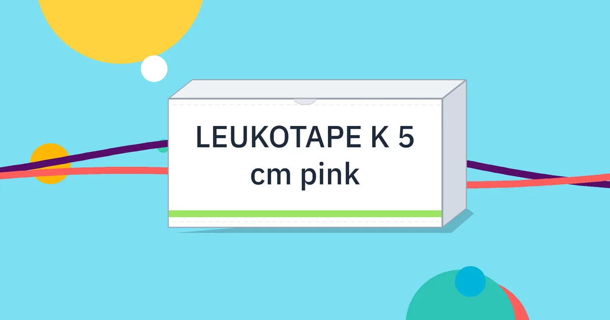 Symbolbild: Packung mit der Aufschrift LEUKOTAPE K 5 cm pink (PZN 06110178) – Verfügbarkeit und Bezug in Apotheken in Frankfurt am Main