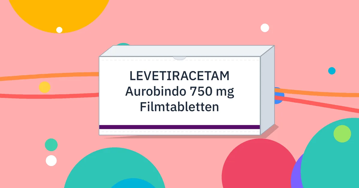 Symbolbild: Packung mit der Aufschrift LEVETIRACETAM Aurobindo 750 mg Filmtabletten (PZN 09478743) – Verfügbarkeit und Bezug in Apotheken in Frankfurt am Main